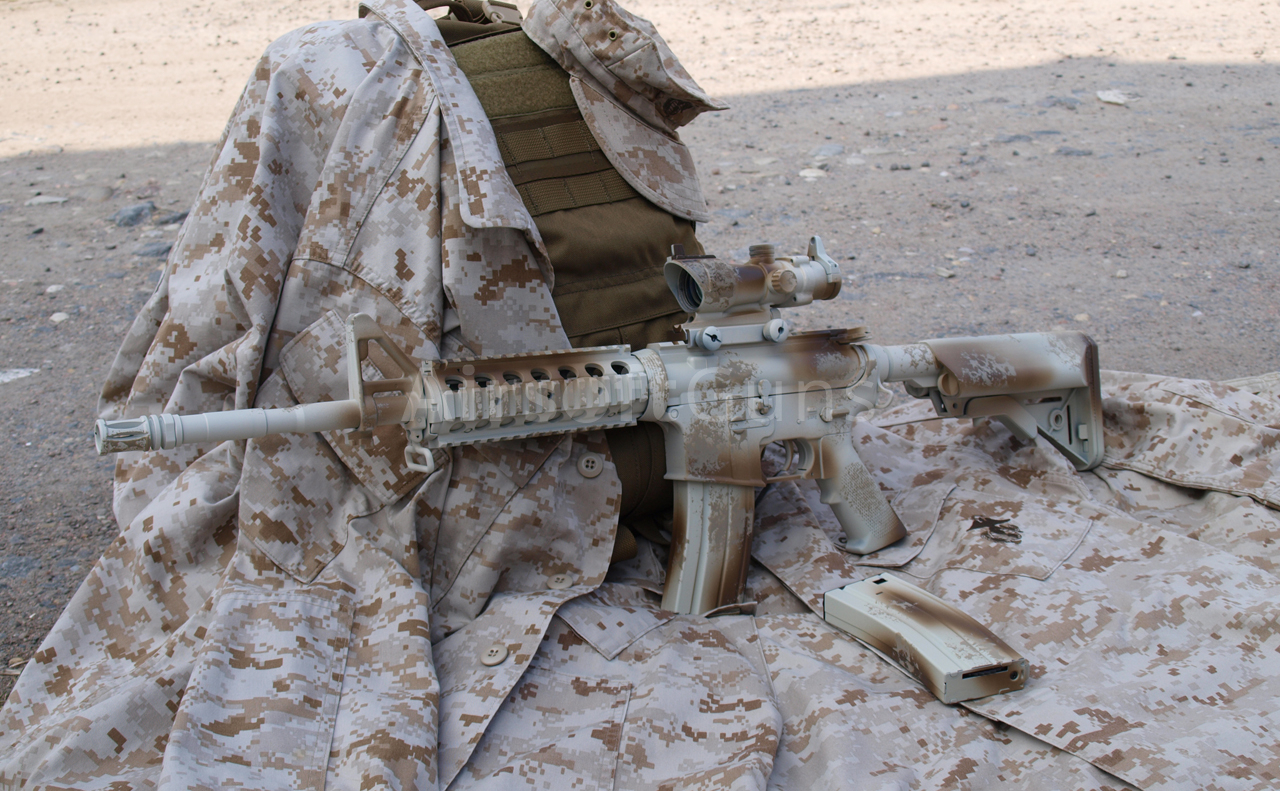 Camo Custom M4 SOPMOD, 160 m/s, AirsoftGuns, CM.007 | AirsoftGuns